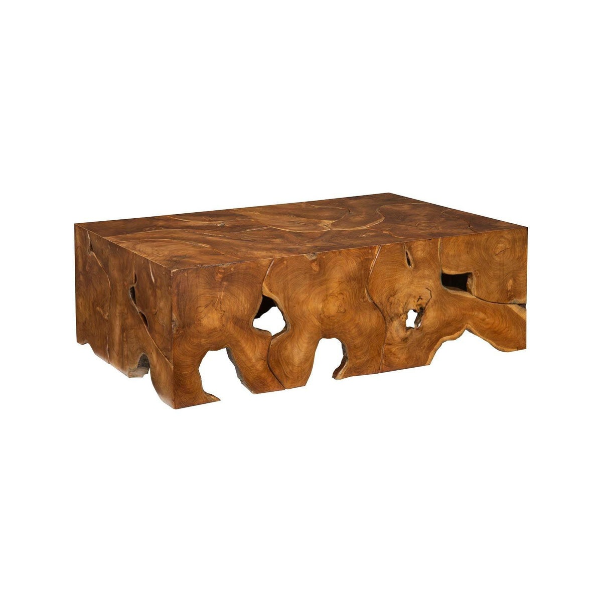 Teak Slice Coffee Table - Rectangle – Maker & Moss