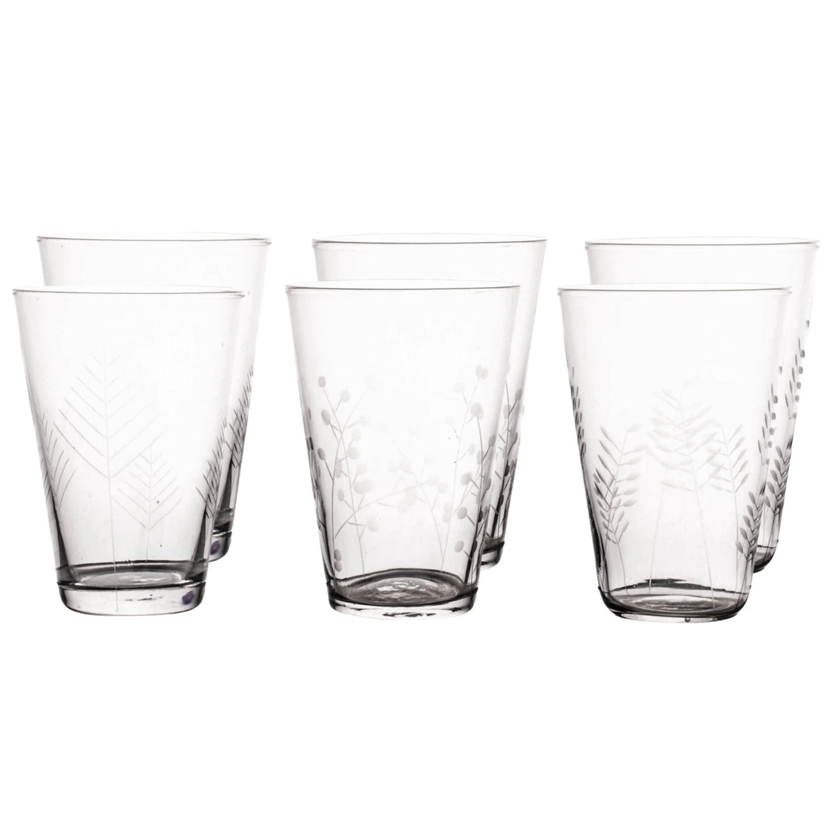 Sienna Etched Water Glassware Set – Maker & Moss