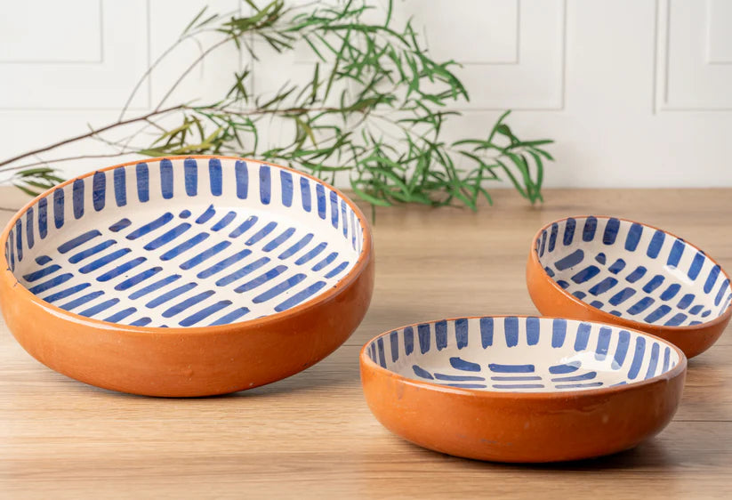 Moroccan Nesting Dish Set - Blue Stripe – Maker & Moss