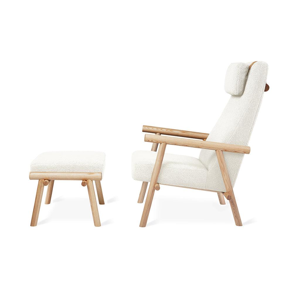 Labrador Modern Scandi Accent Chair & Ottoman – Maker & Moss