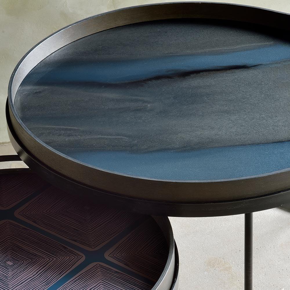 Graphite Organic Large Round Glass Tray – Maker & Moss