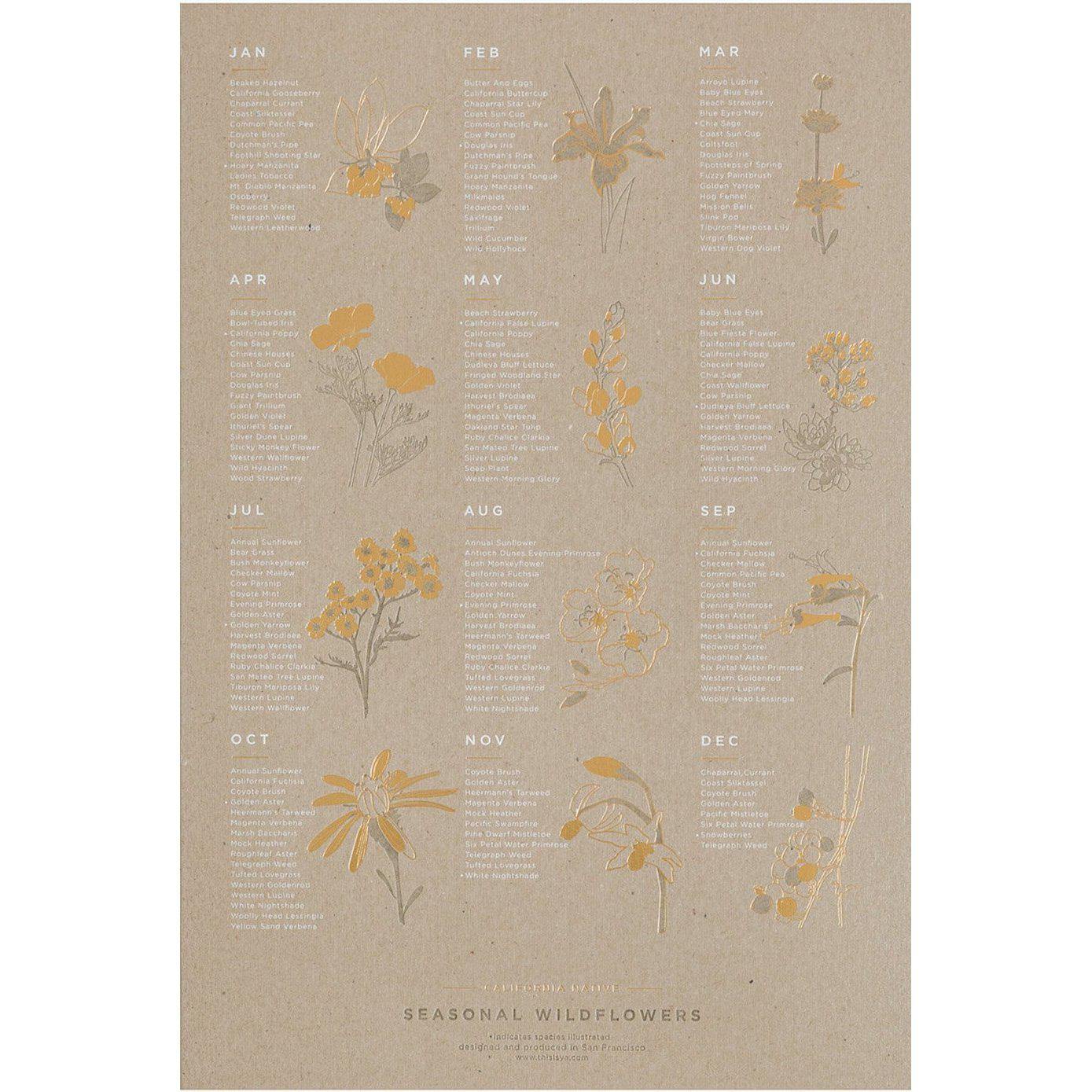 Seasonal Wildflower Calendar – Maker & Moss